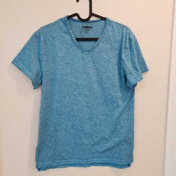 Carbon | Shirts | Carbon Mens Short Sleeve V Neck Tee Shirt With Raw ...